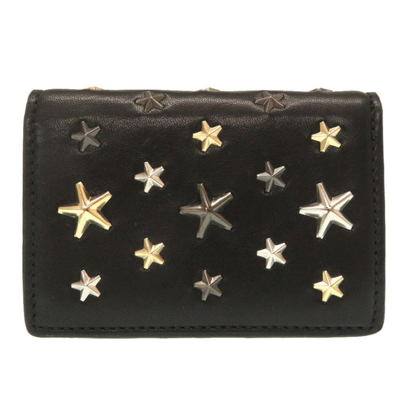 Jimmy Choo | Bags | Jimmy Choo Star Studs Leather Black Metallic Mix ...